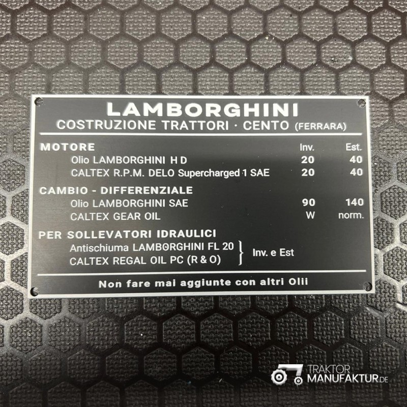 Lamborghini Aluminium Plate Nameplate DL-Series – Authentic Laser Engraving